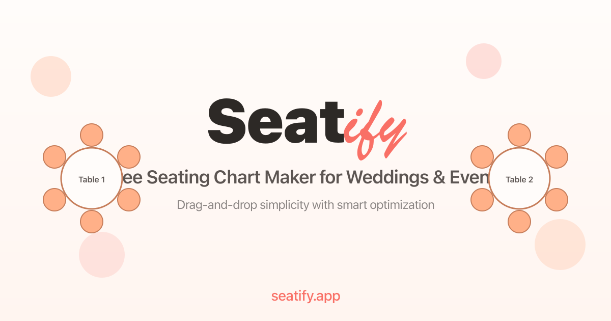 Free Seating Chart Maker for Weddings & Events (2026) | Seatify